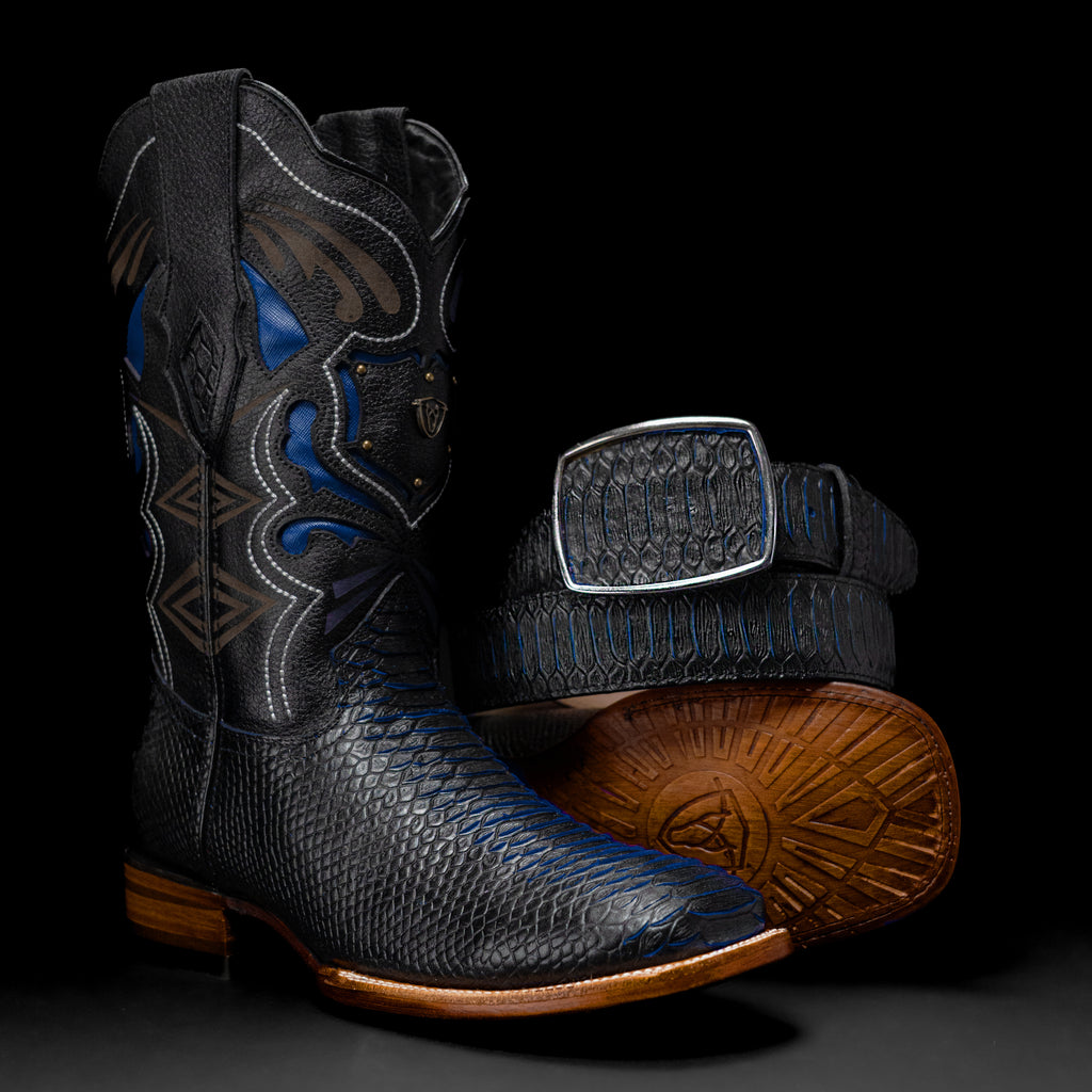 Men's MAMBA Python Tribute Square Toe Boot + Belt Combo – Rodeo Cartie