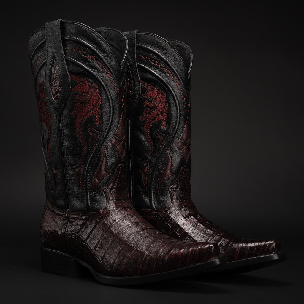 Men's 608 Snip Toe Exotic Caiman Belly Western Cowboy Boot – Rodeo Cartie