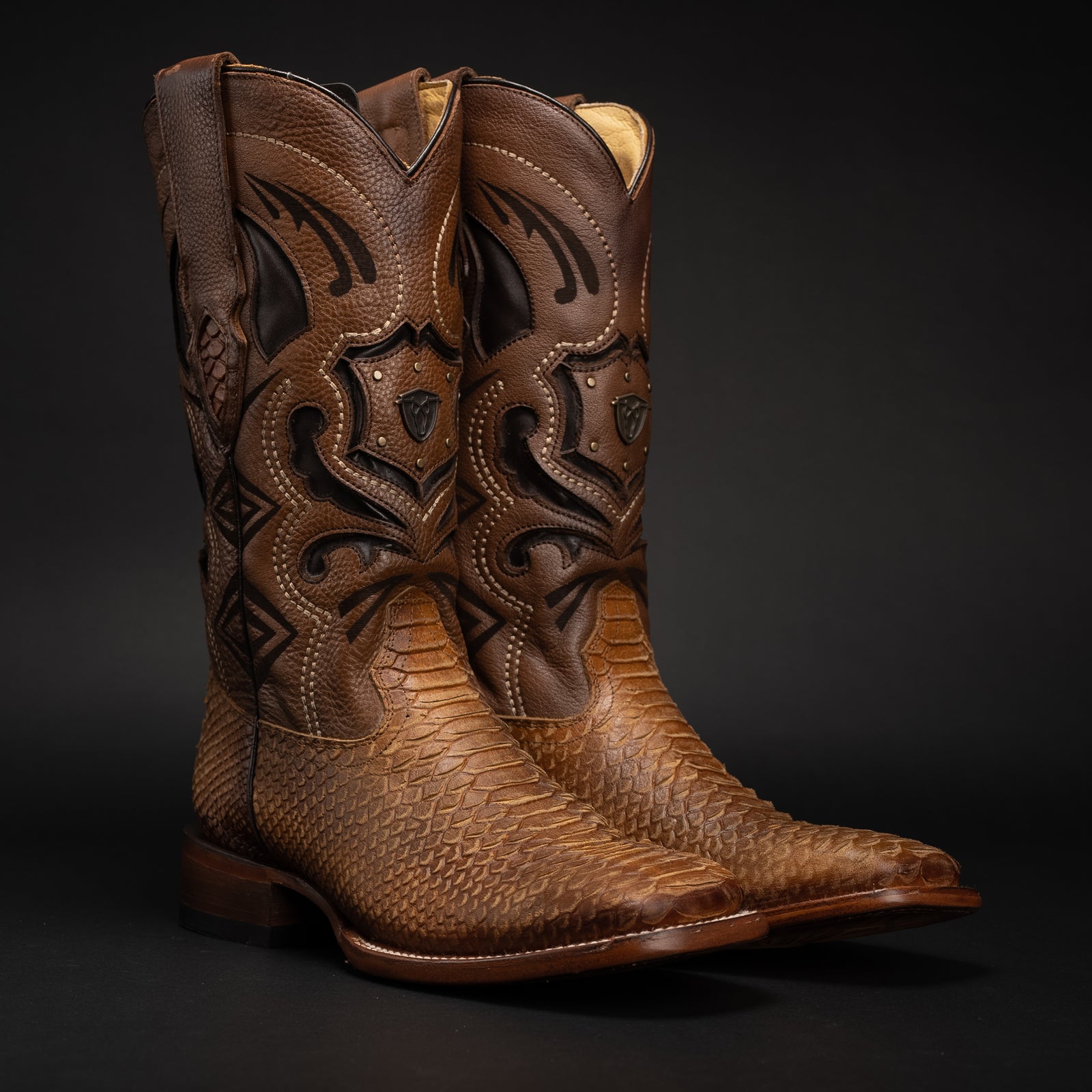 Men's MAMBA Python Tribute Square Toe Boot Midnight – Rodeo Cartie